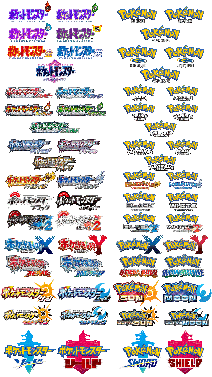 The Pokémon Logo. Franchise History - The Color Blog