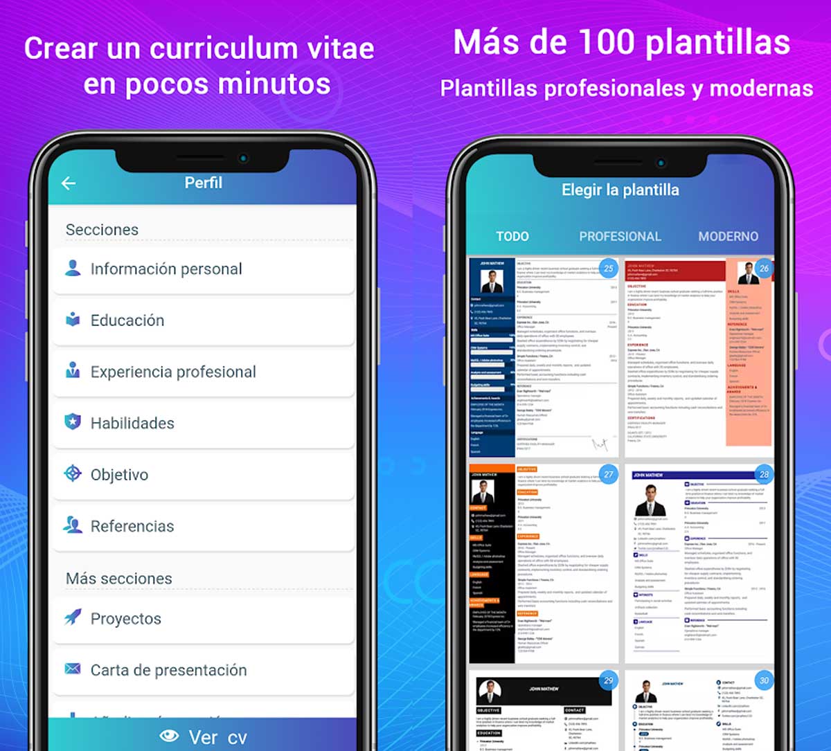 ¿Quieres diseñar un CV Profesional? Estas son las mejores Apps