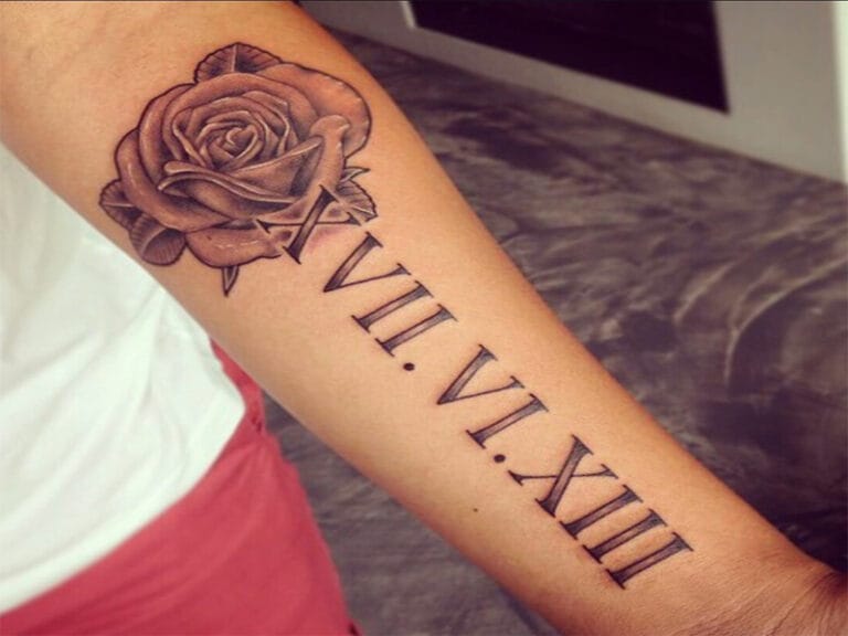 ¡Inspírate! Ideas para diseñar tatuajes de números - The Color Blog